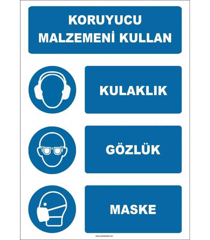 Birden Fazla KKD Kategorisi İkaz Levhaları/Tabelaları/Etiketleri (2)