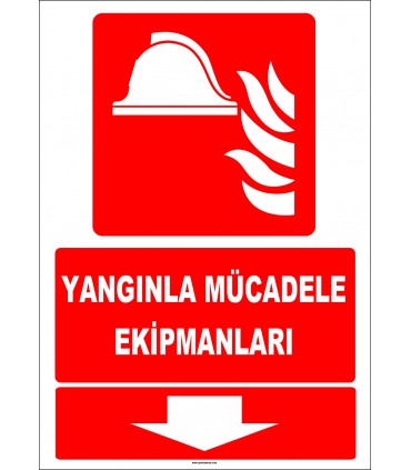 ISO 7010 Yangınla Mücadele Ekipmanları, Aşağıda levhası/tabelası/etiketi