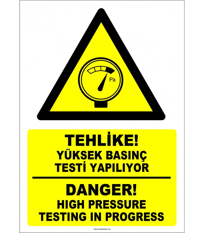 Basınç, vakum, İSG, uyarı tabelaları, ikaz levhaları